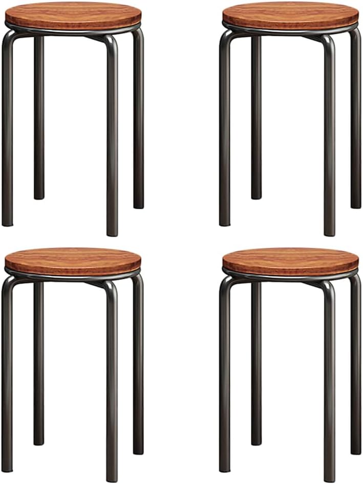 Amazon.com: Rukulin Stacking Stools Set of 4, 18" H Backless Round ...