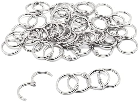 Amazon.com : SWZHAI 50 Pcs Binder Rings 0.5 Inch, Nickel Plated Steel ...