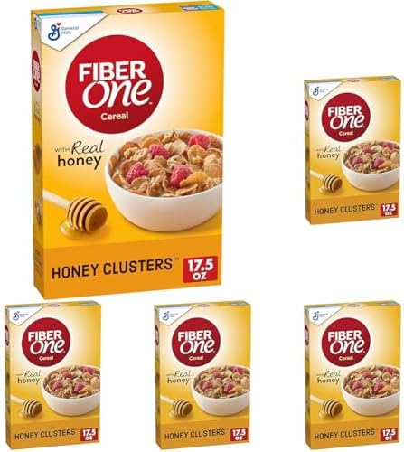 Amazon.com: Fiber One Honey Clusters Breakfast Cereal, Fiber Cereal ...