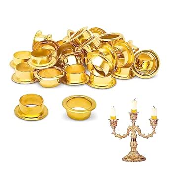 JQUAL Metal Candle Inserts 7/8-inch Hole, Pack of 10 Votive Candle ...