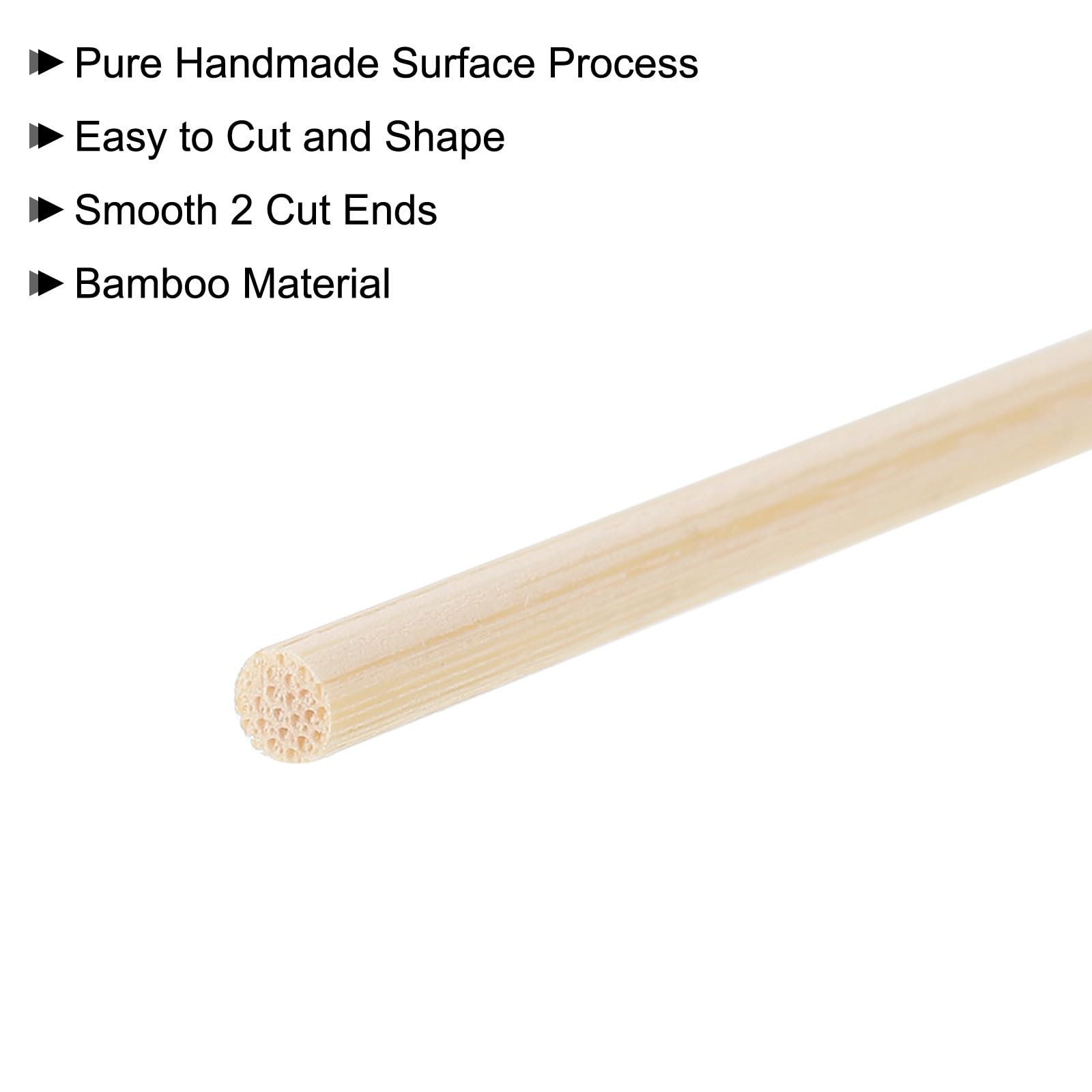 uxcell Wooden Dowel Rods,30cm/12 Round Dowel Rod Wood Sticks,3mm/0.12 ...