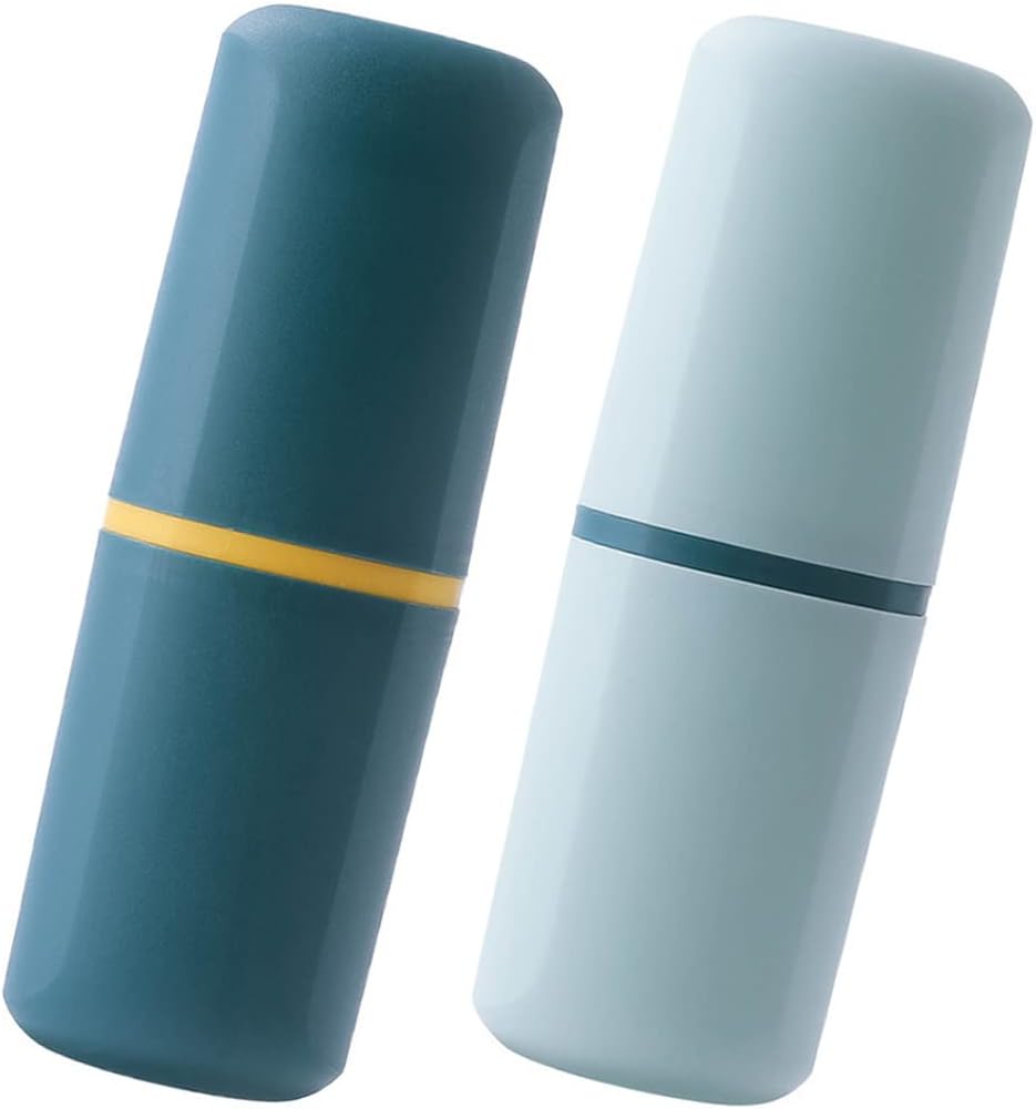 Amazon.com: YOETSPDS 2 Pcs Travel Toothbrush Holder Plastic Toothbrush ...