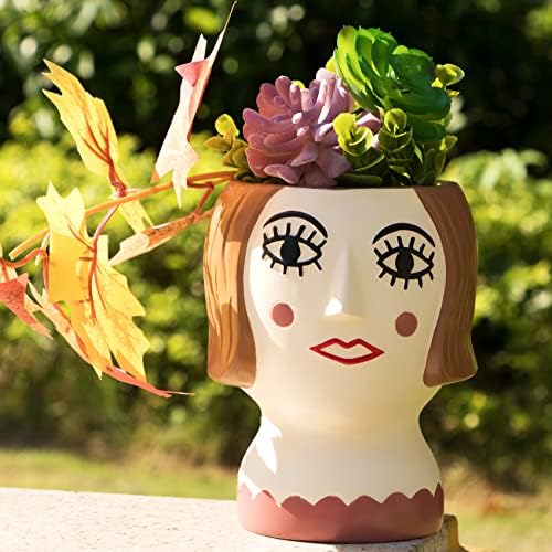 Amazon.com : COTYNI Face Pots, Succulent Pots, 5 Inch Head Planters for ...