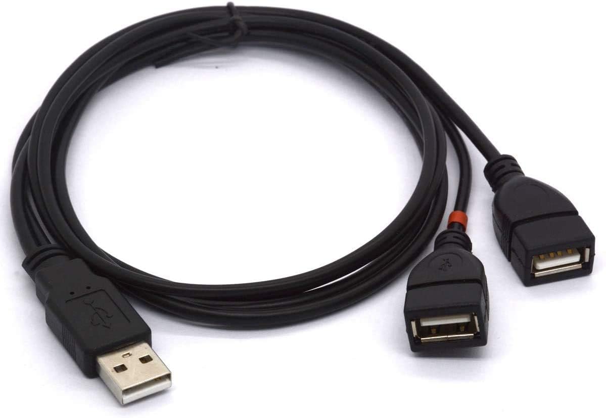 USB Splitter Cable, 1M Long USB 2.0 Type A Male to Dual USB Female ...