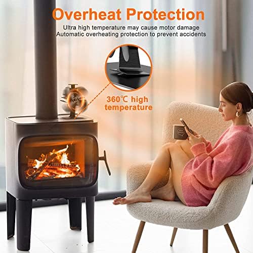 Over Ear Headphones ZHENGXOO Heat Powered Stove Fan - 4 Blade Wood ...