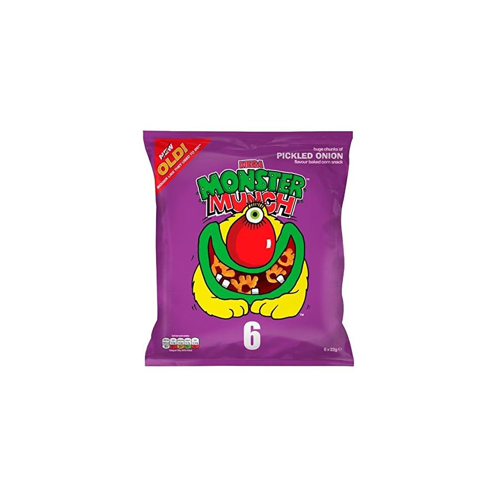 Buy Monster Munch Pickled Onion Flavour Crisps Multipack 6 x 22g Online ...