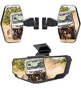 Amazon.com: A & UTV PRO Rear View Mirror and Side Mirrors Kit for Can ...