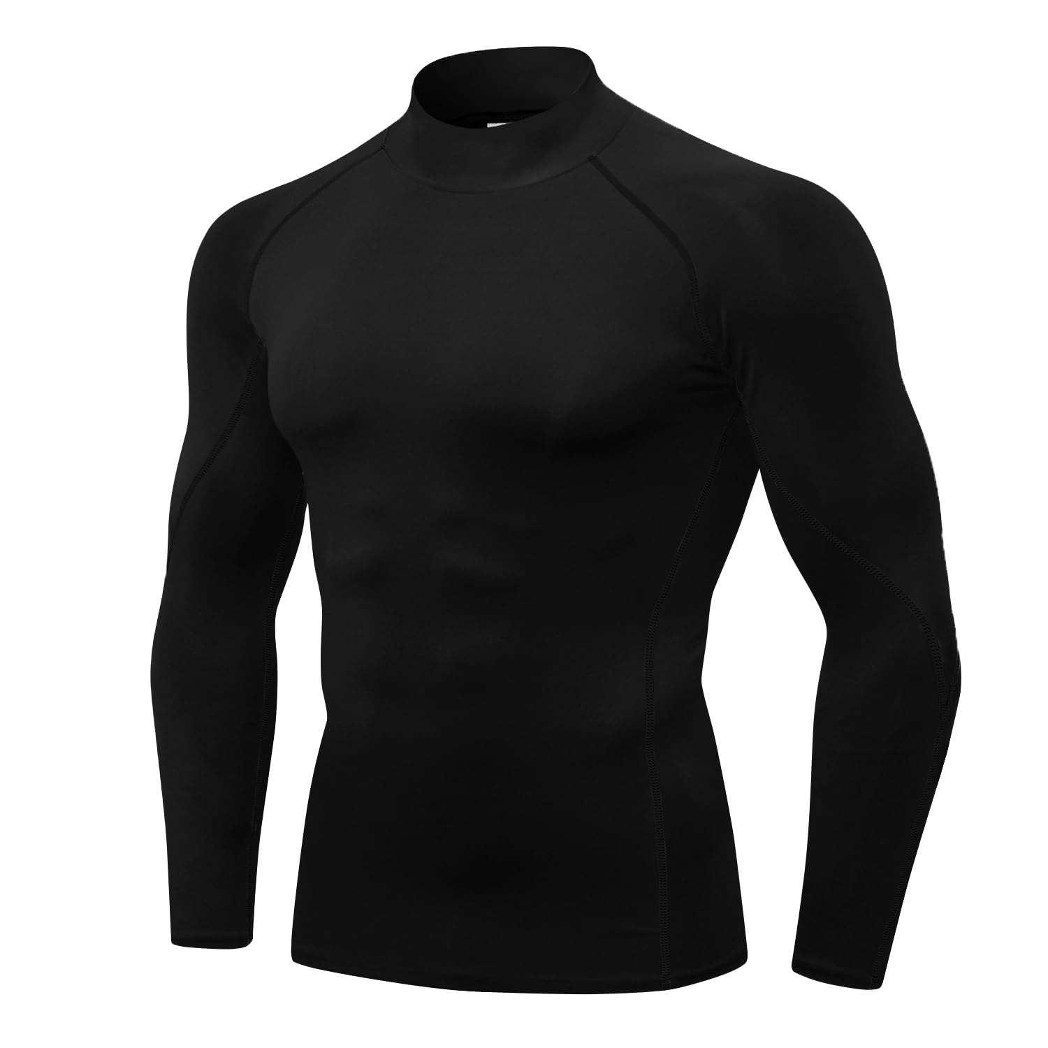 Queerier Men's Turtleneck Compression Shirts Long Sleeve Mock Thermal ...