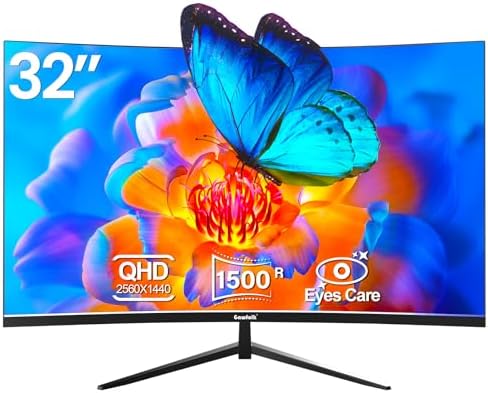 Gawfolk Curved Monitor 32 Zoll 75Hz, 1500R Gaming PC Bildschirm QHD ...