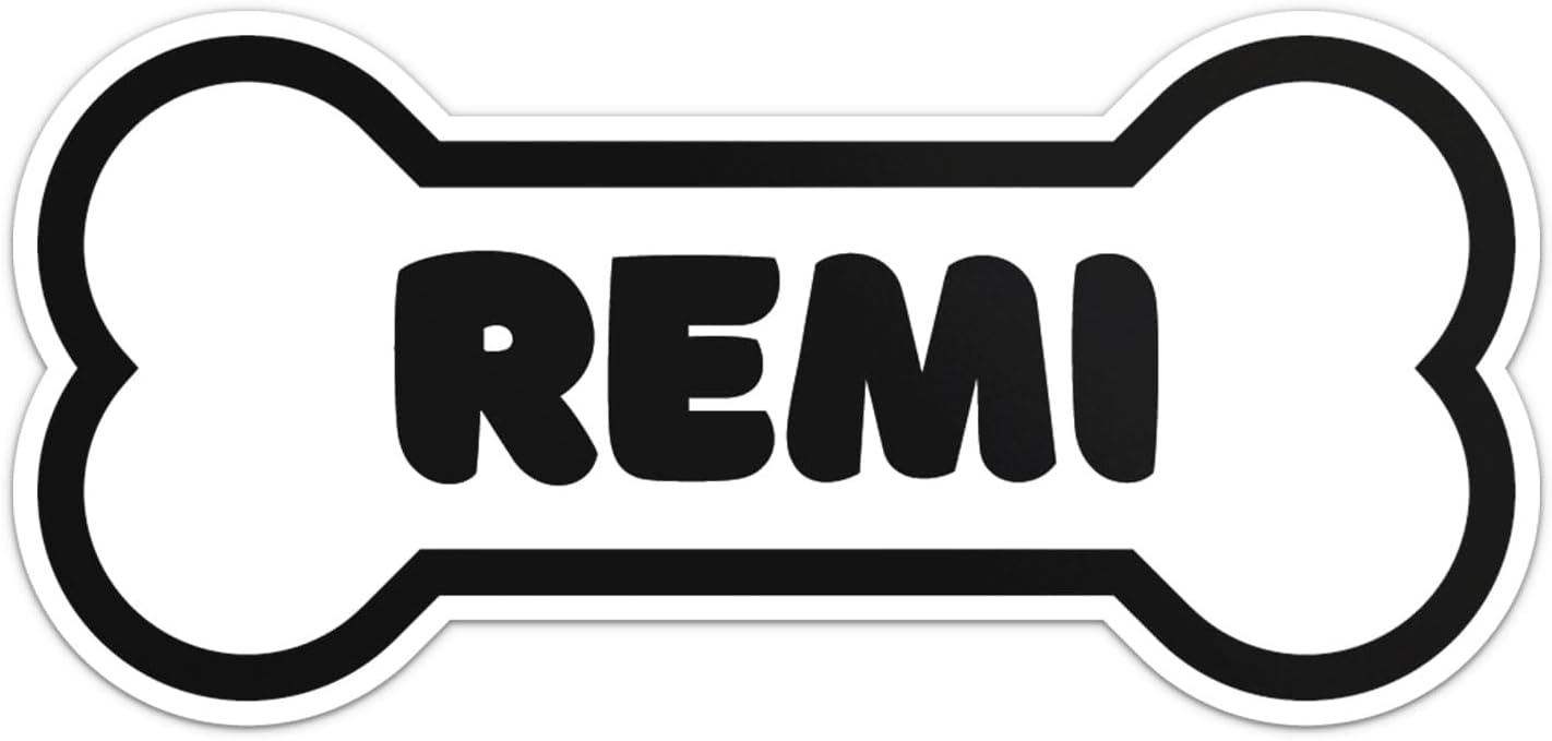 Amazon.com - Remi Dog Name Sticker - Waterproof Vinyl Decal for Car ...