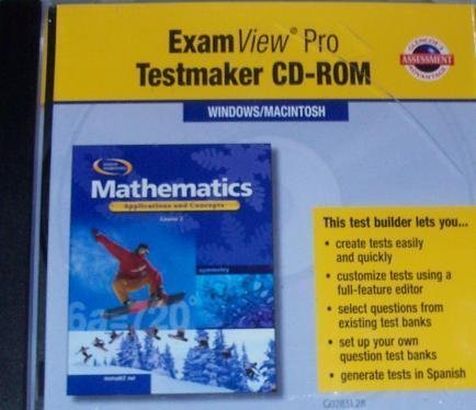 ExamView Pro Testmaker: Mathematics, Applications and Concepts, Course ...