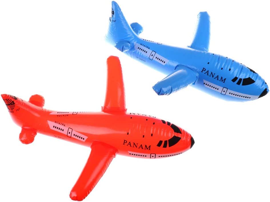 Holder Inflatable Aeroplane 50cm Red or Blue Inflatable Plane Aeroplane ...