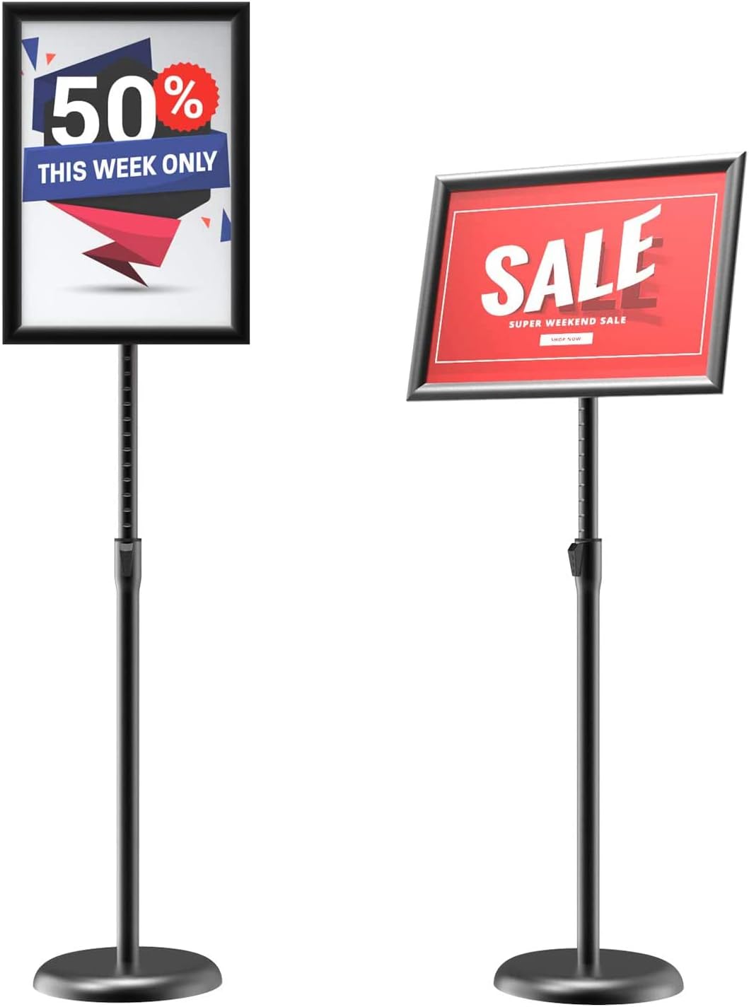 Amazon.com : GUOHONG 2 Pack Heavy Duty Sign Stand Adjustable 8.5 x 11 ...