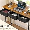 Amazon.com: Small Writing Desk with 3 Drawers for Bedroom, 37.2 Inch ...