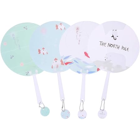Amazon.com: HONBAY 10PCS Plastic Round Handheld Fans Blank Pocket Fans ...