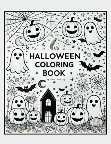 Halloween Coloring Book for Kids and Spooky Fun Lovers: Simple, Big ...