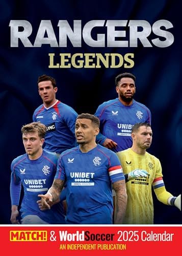 Rangers Legends 2025 A3 Wall Calendar : Amazon.co.uk: Stationery ...