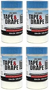 Easy Mask Pre-Taped Drop Cloth Plastic 0.5 Mil 24" X 75 ', Drop Cloths ...