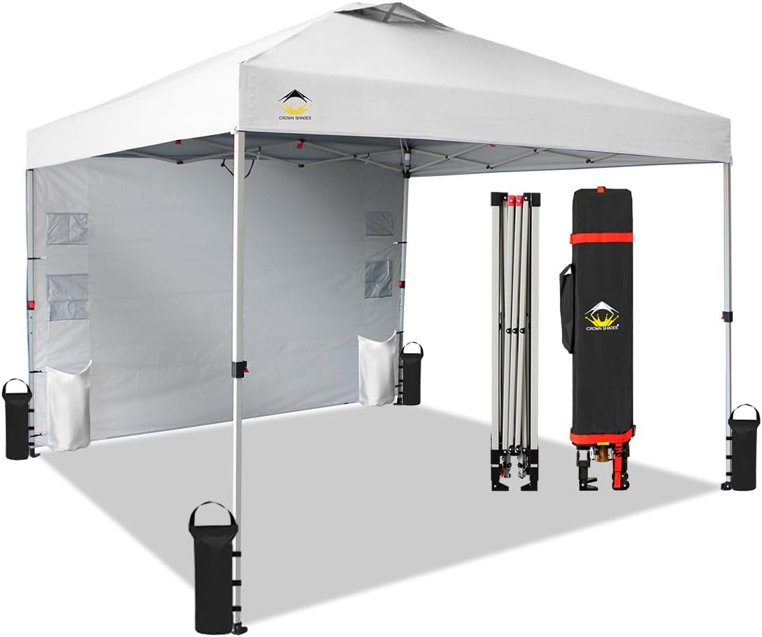 Amazon.com : CROWN SHADES Canopy Tent 10x10 Pop Up Canopy Outdoor Shade ...