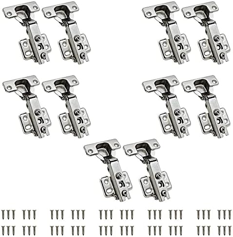 Volo Pack of 5 Set European Style Mild Steel Concealed Cabinet Hinges ...