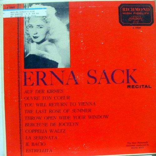 Erna Sack - ERNA SACK RECITAL vinyl record - Amazon.com Music