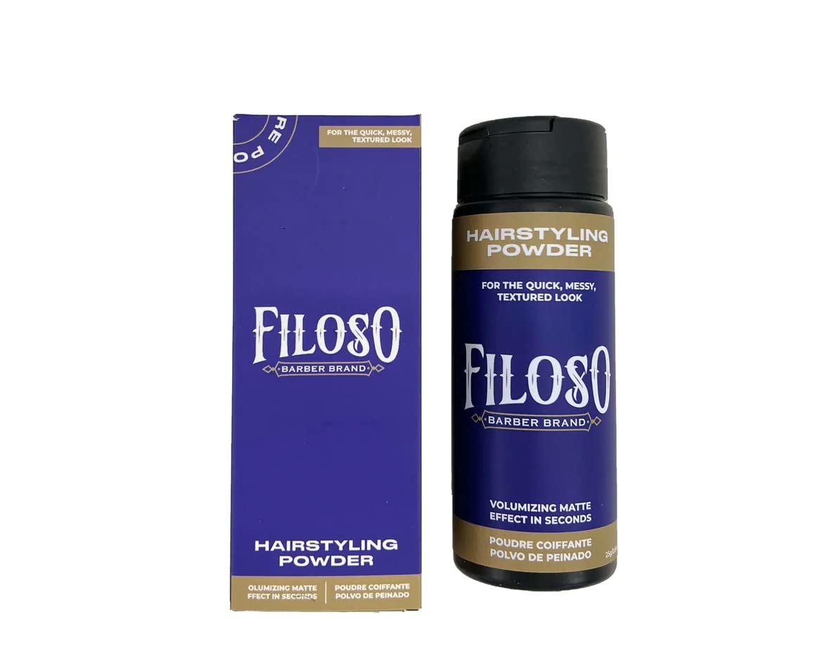 Amazon.com : Filoso Barber Brand Hair Styling Powder 0.88 Ounce (25g ...