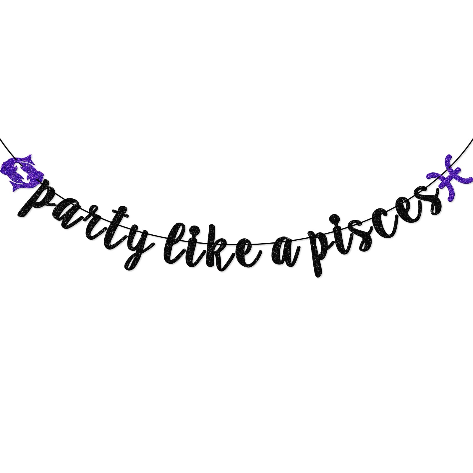 Amazon.com: Party Like a Pisces Banner, February March Birthday Banner ...