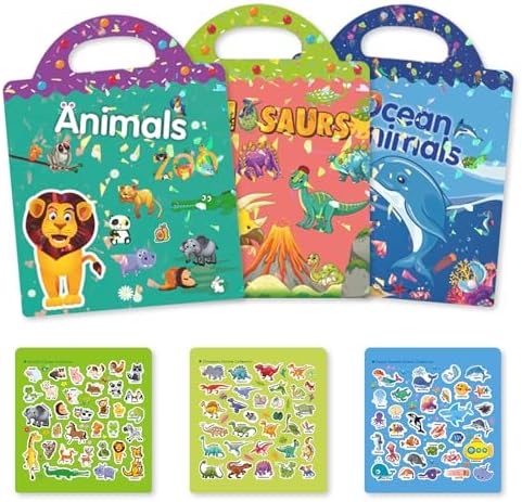 Amazon.com: Reusable Sticker Book for Kids 3-5, Preschool Learning ...