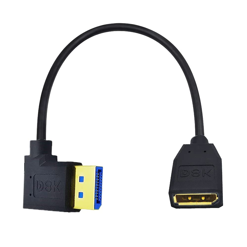 Amazon.com: MysRuida 12 Inch DisplayPort 8K Extension Cable, 90 Degree ...