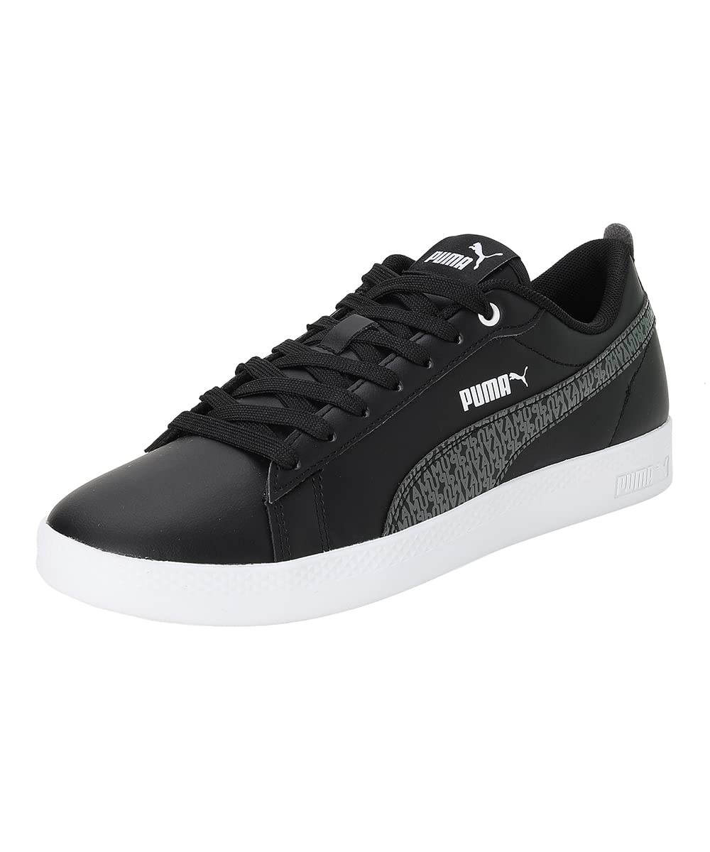 Buy Puma Womens Smash WNS v2 Mono Black-Dark Shadow-White Sneaker - 3 ...