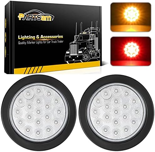 Amazon.com: All Star Truck Parts] 4" Round LED Recessed Amber Strobe ...