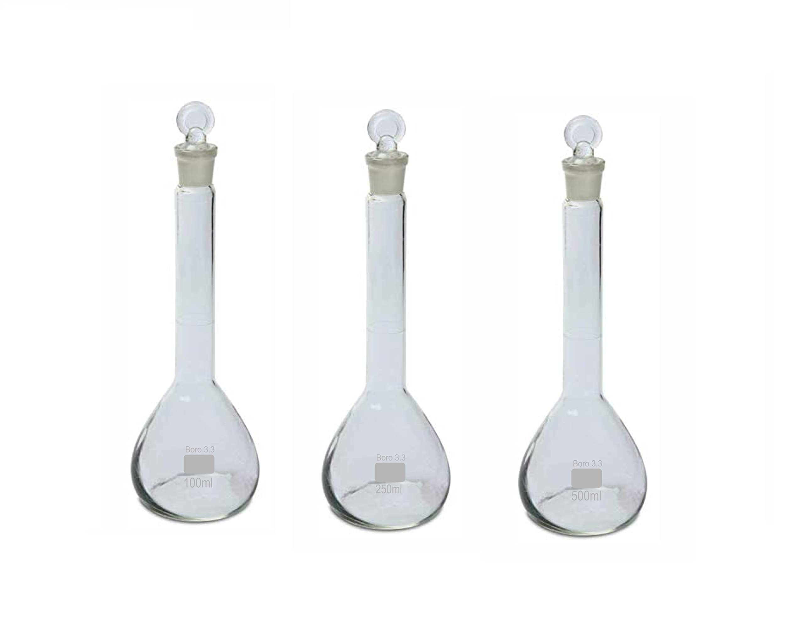 Buy Salco Volumetric Flask Class A with Glass Stopper, Heavy Wall ...