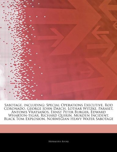Amazon | Articles on Sabotage, Including: Special Operations Executive ...