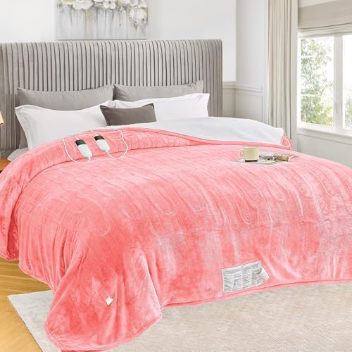 Amazon.com: greenoak Heated Blanket Electric King Size 100"X90" Dual ...