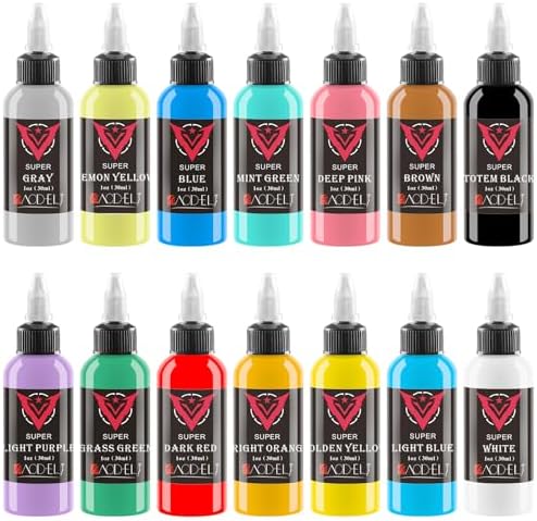 Amazon.com: Xtreme Ink 5 Color Neon Set, Electrifying Tattoo Inks for ...
