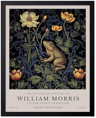 Amazon.com: Monem Art William Morris Poster - Frog and Flowers Print ...