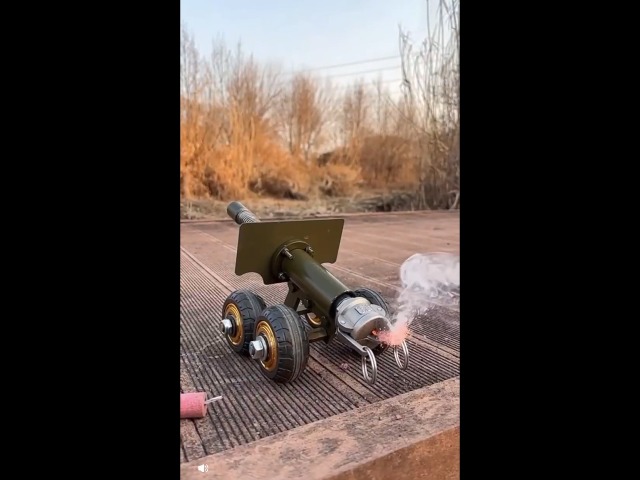 Watch Stainless Steel Cannon Model Firecracker Launcher on Amazon Live