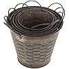 Amazon.com: Galvanized Metal Olive Buckets with Handles, Set of 5: Home ...