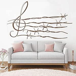 Buy Gadgets Wrap Barbed Wire Musical Notes Wall Vinyl Sticker Online at ...