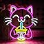 OYCGZV Drink Cat Neon Light Sign - Cat Neon Sign for Wall Decor Animal ...
