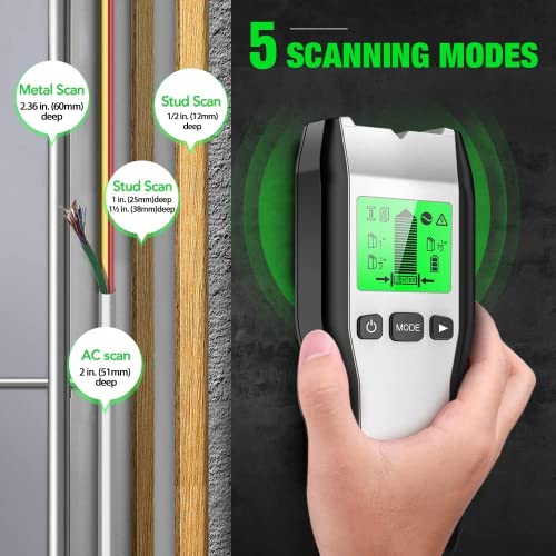 Snapklik.com : Stud Finder Wall Scanner - Upgrade 5 In 1 Electronic ...