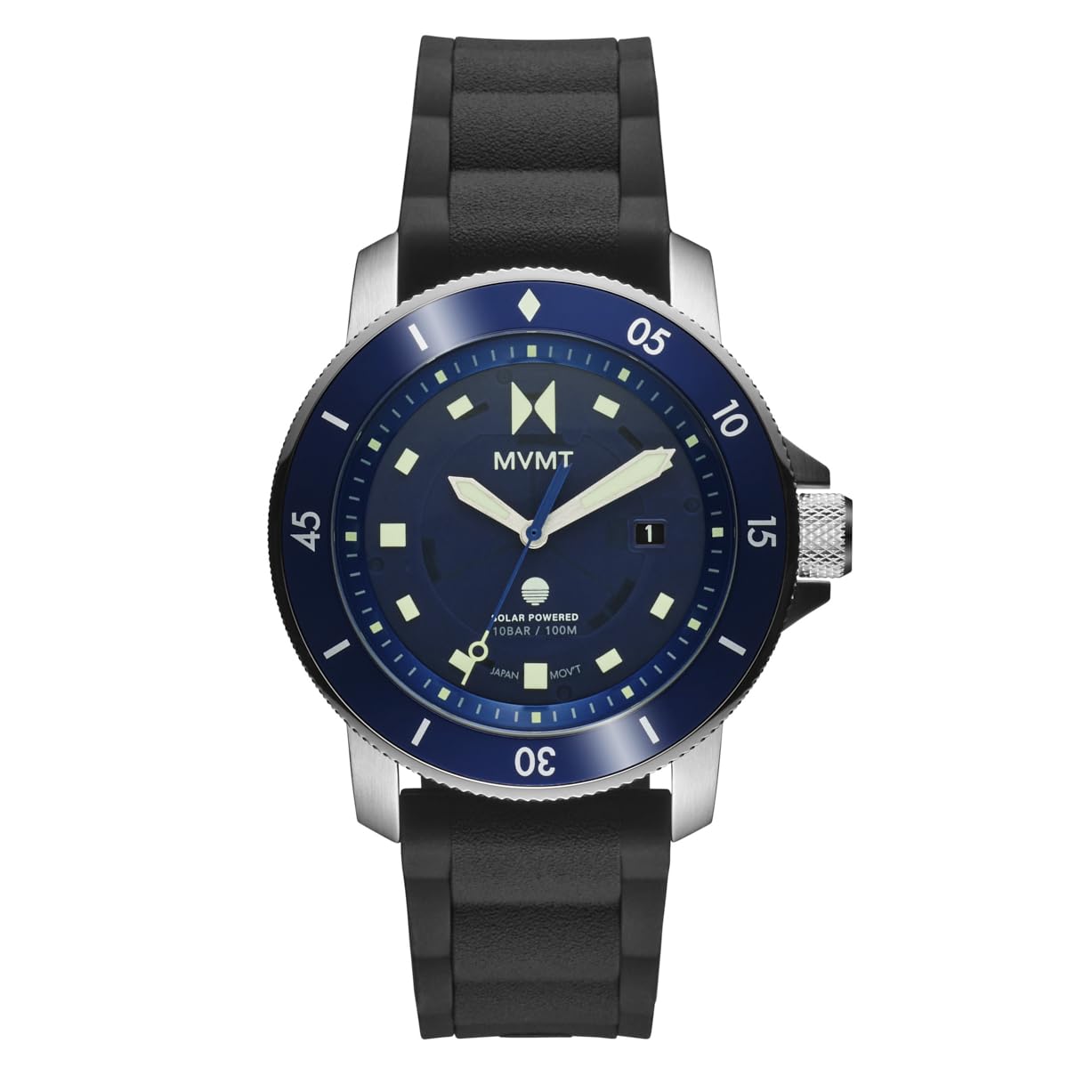 Amazon.com: MVMT Men's Cali Diver - Solar Rechargeable - Sport's Watch ...
