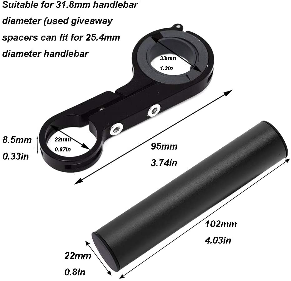 Mesee Bike Handlebar Extender Bicycle Handlebar Clamps Extension Mount ...