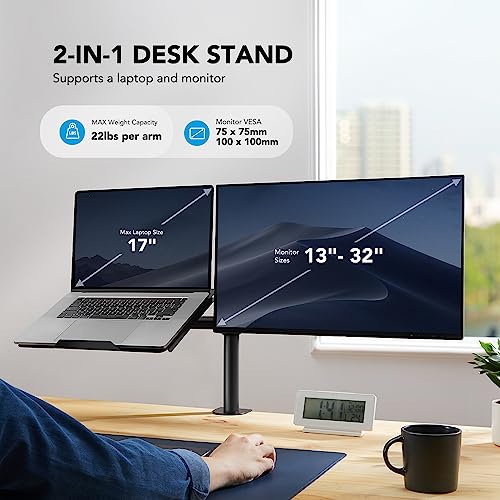 Snapklik.com : Laptop Monitor Mount, Single Monitor Desk Mount Holds 13 ...