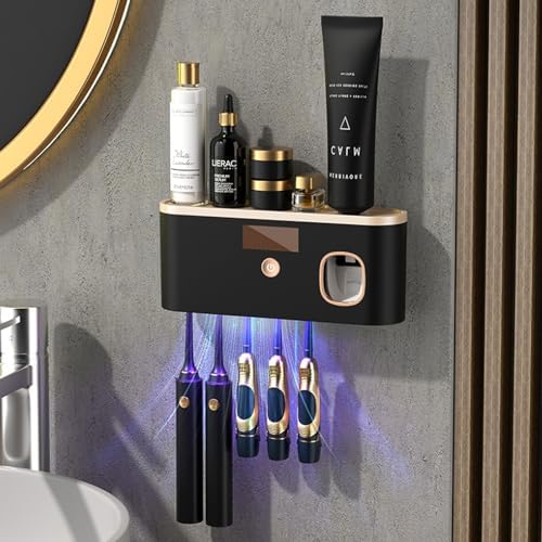 Amazon.com: Toothbrush Holders Wall Mounted for Bathrooms, Toothbrush ...