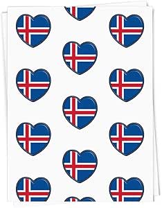 Amazon.com: Azeeda A1 'Iceland Flag Heart' Gift Wrap/Wrapping Paper ...
