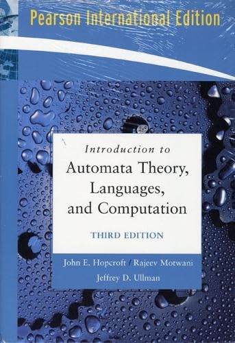 Introduction To Automata Theory Languages And Computation