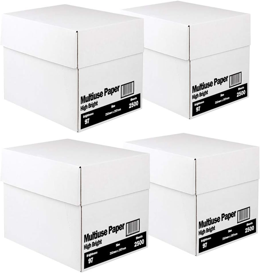 Carta A4 per ufficio, Formato A4, 75 gr, Confezione da 20 risme da 500 ...