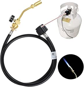 Sanheshun Propane Gas Turbo Torch Hose Adapter Kit, Portable Propane ...