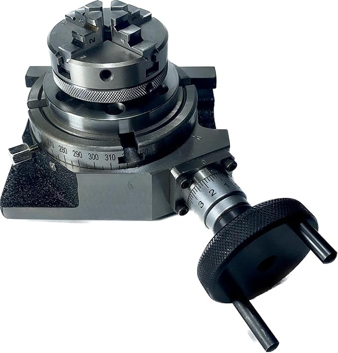 RANX ROTARY TABLE WITH 4 JAW SELF CENTERING LATHE CHUCK & BACK PLATE ...